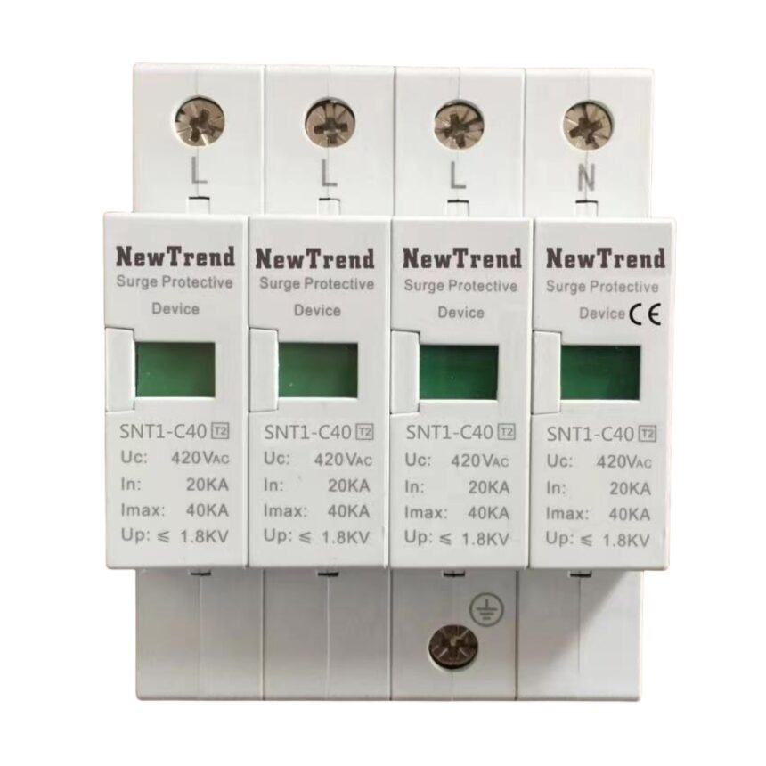 40kA AC SPD T2 Class 2 Surge Protector 275V-420V - Shanghai Newtrend ...